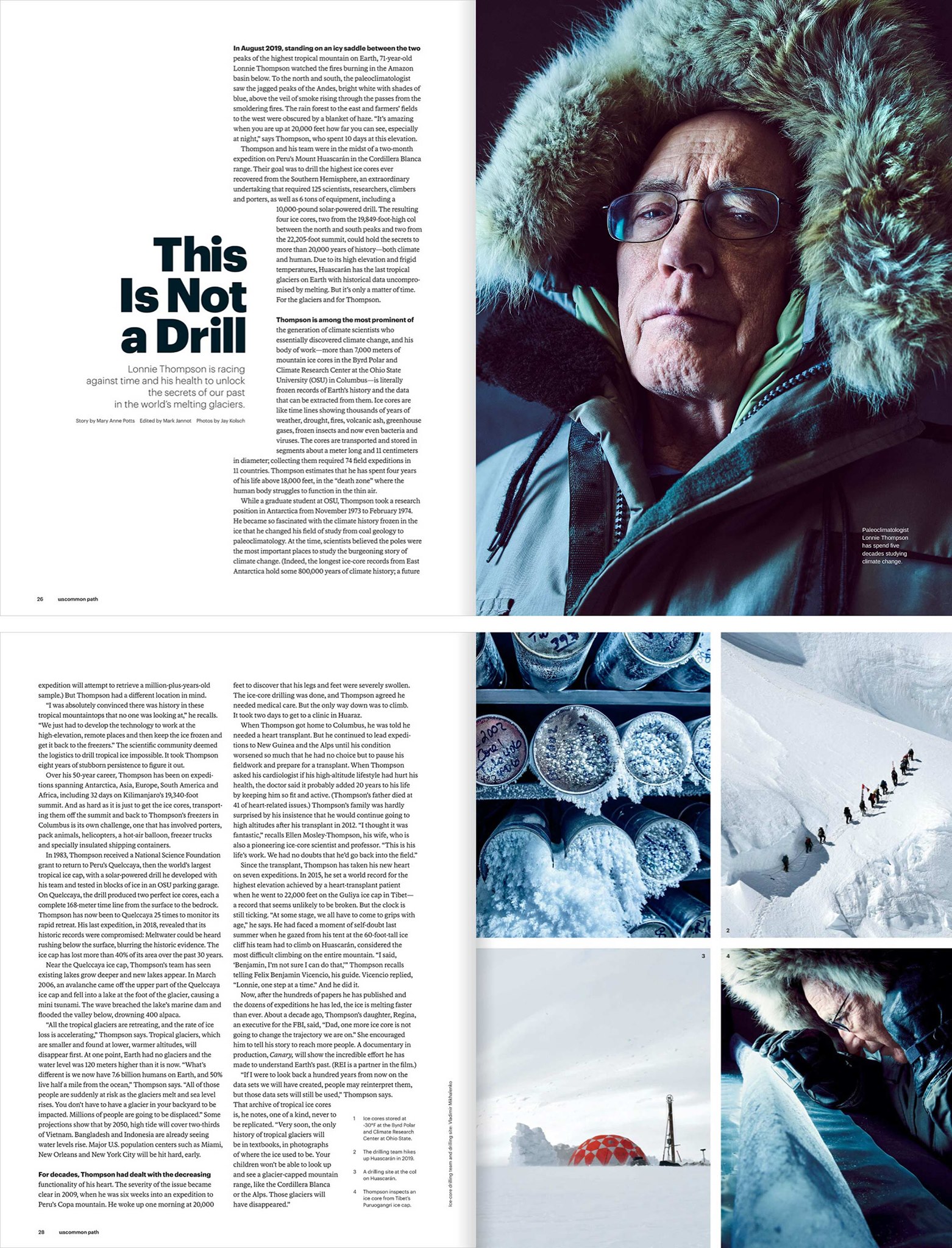 Dr. Lonnie Thompson and REI’s Uncommon Path Magazine | Byrd Polar and ...