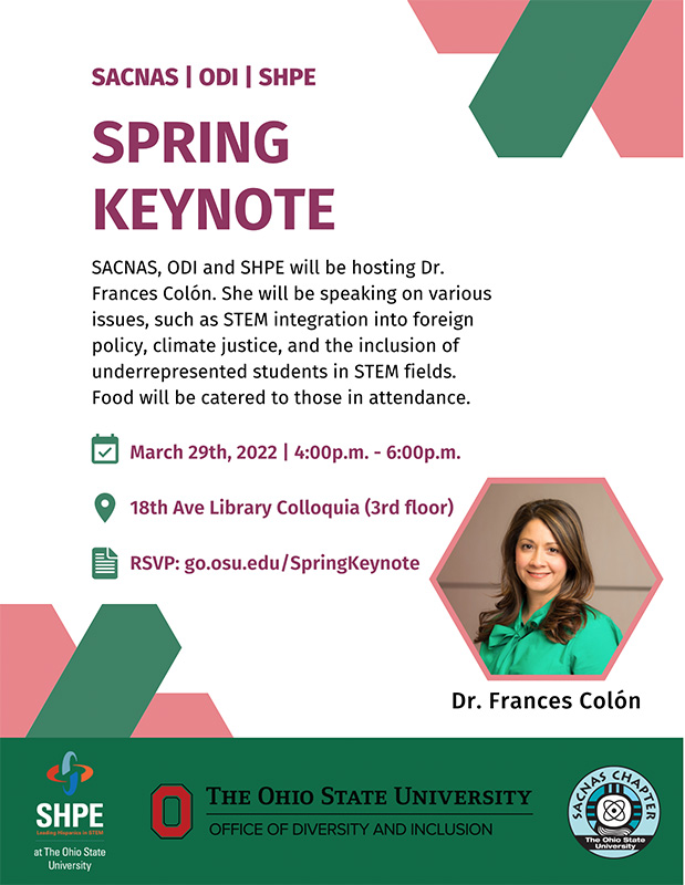 SACNAS Chapter OSU, SHPE, and ODI Spring Keynote Event | Byrd Polar and ...