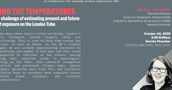 Geography Speaker Series Presents, Prof. Rachel Franklin | Byrd Polar ...